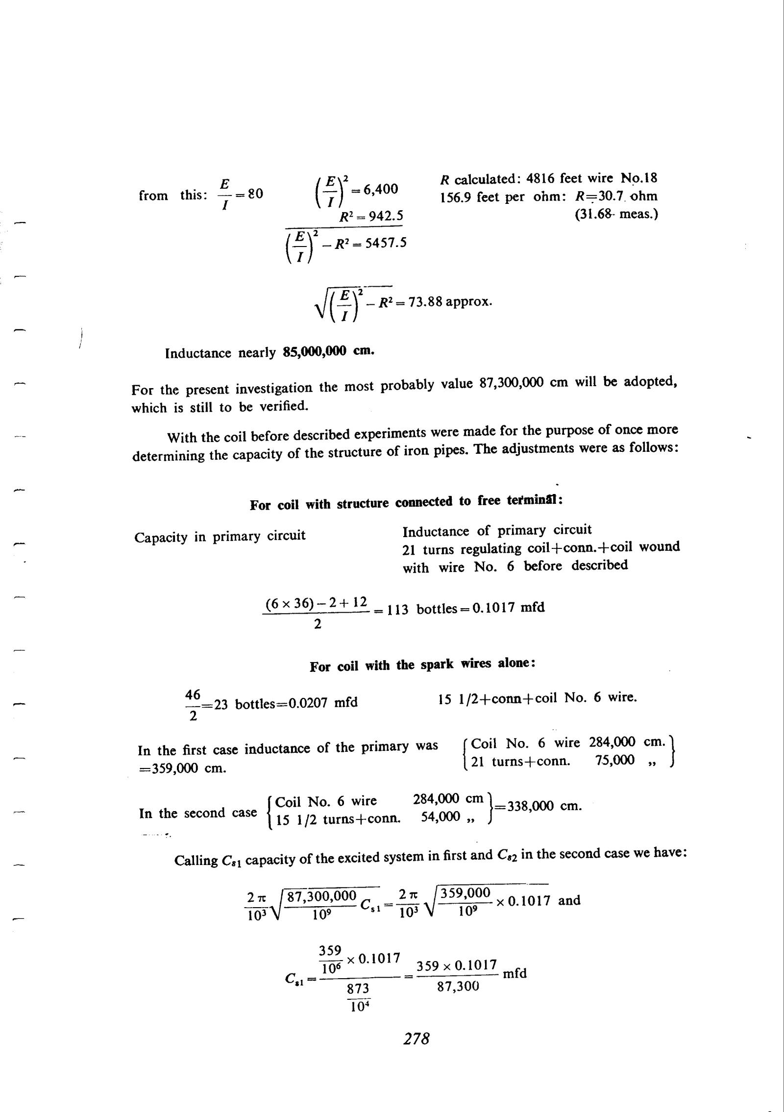 Nikola Tesla: Colorado Springs Notes, 1899-1900 - Page 278 | Tesla Universe