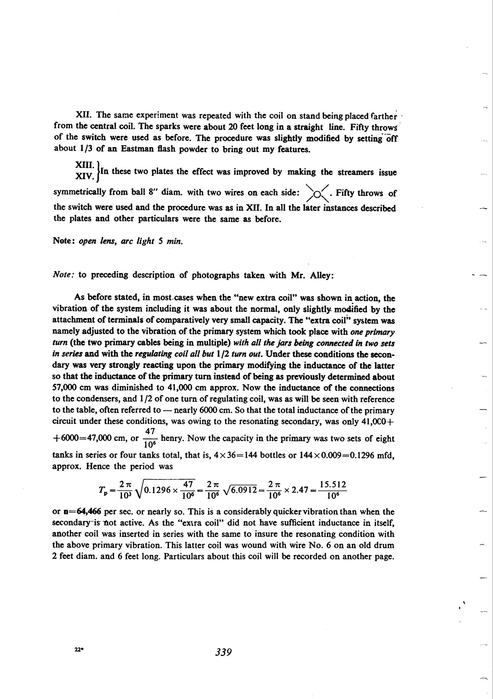 Nikola Tesla: Colorado Springs Notes, 1899-1900 - Page 339 | Tesla Universe