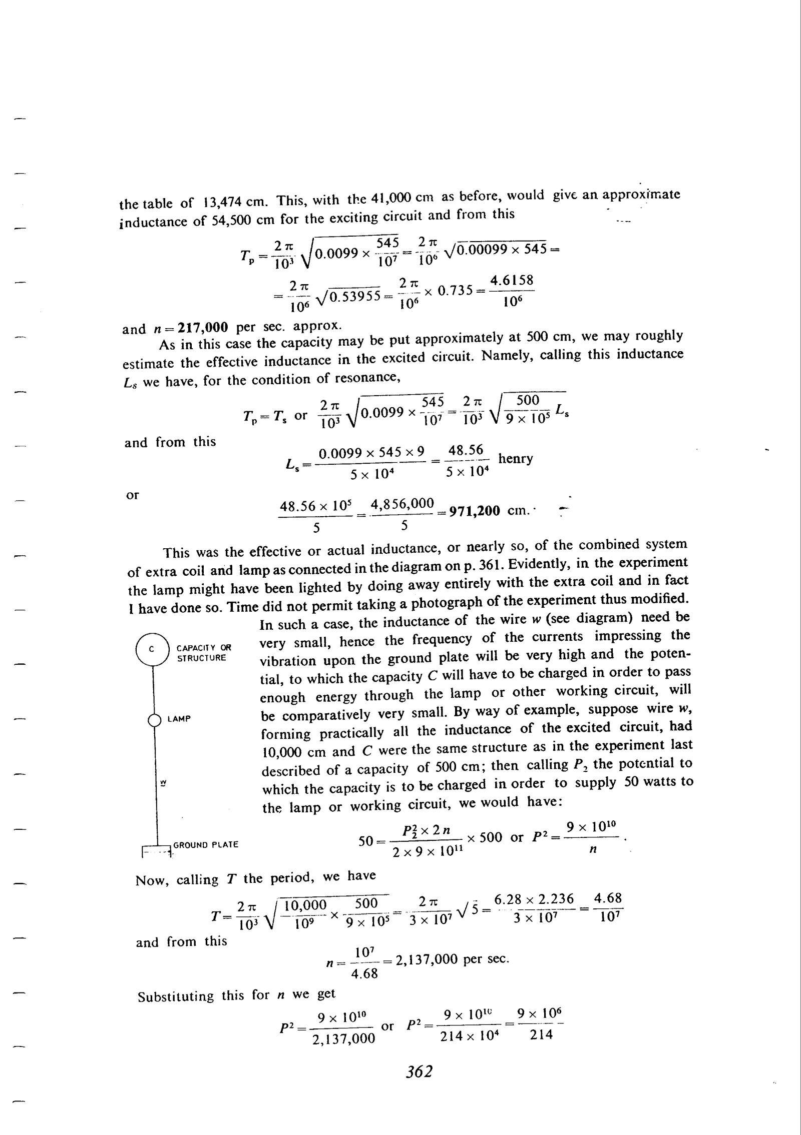 Nikola Tesla: Colorado Springs Notes, 1899-1900 - Page 362 | Tesla Universe