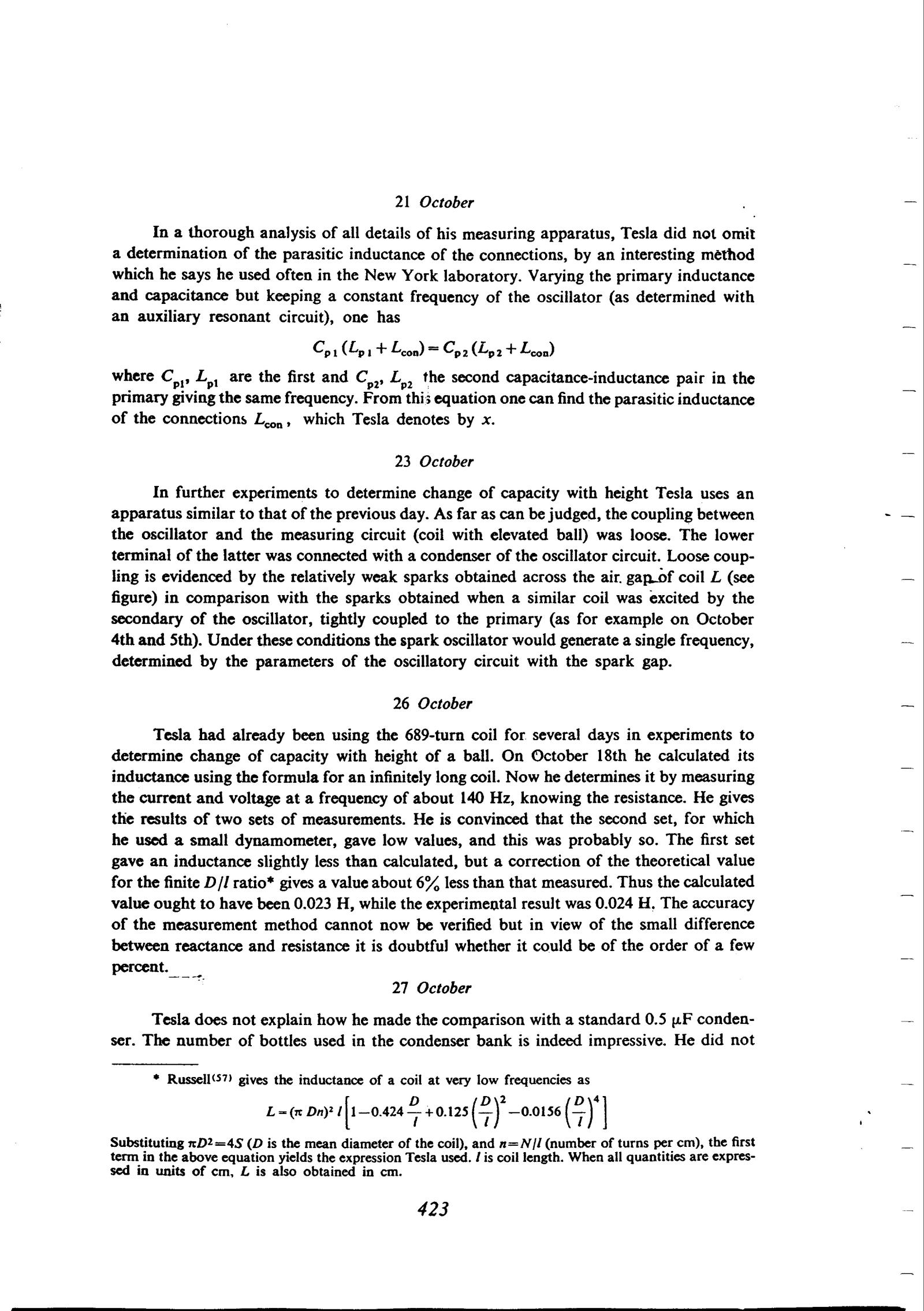 Nikola Tesla: Colorado Springs Notes, 1899-1900 - Page 423 | Tesla Universe