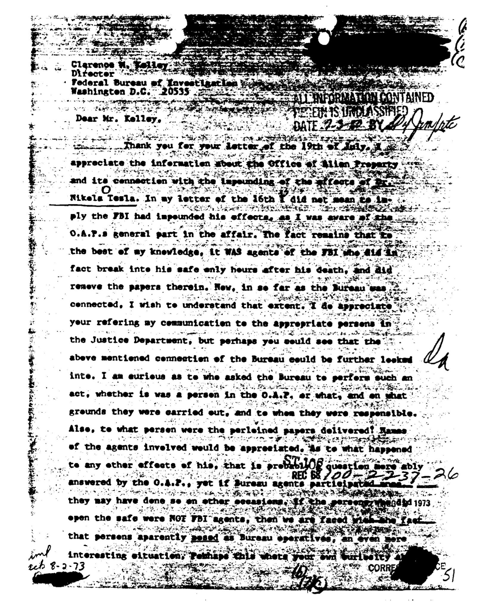 Nikola Tesla FBI Files - Page 51 | Tesla Universe
