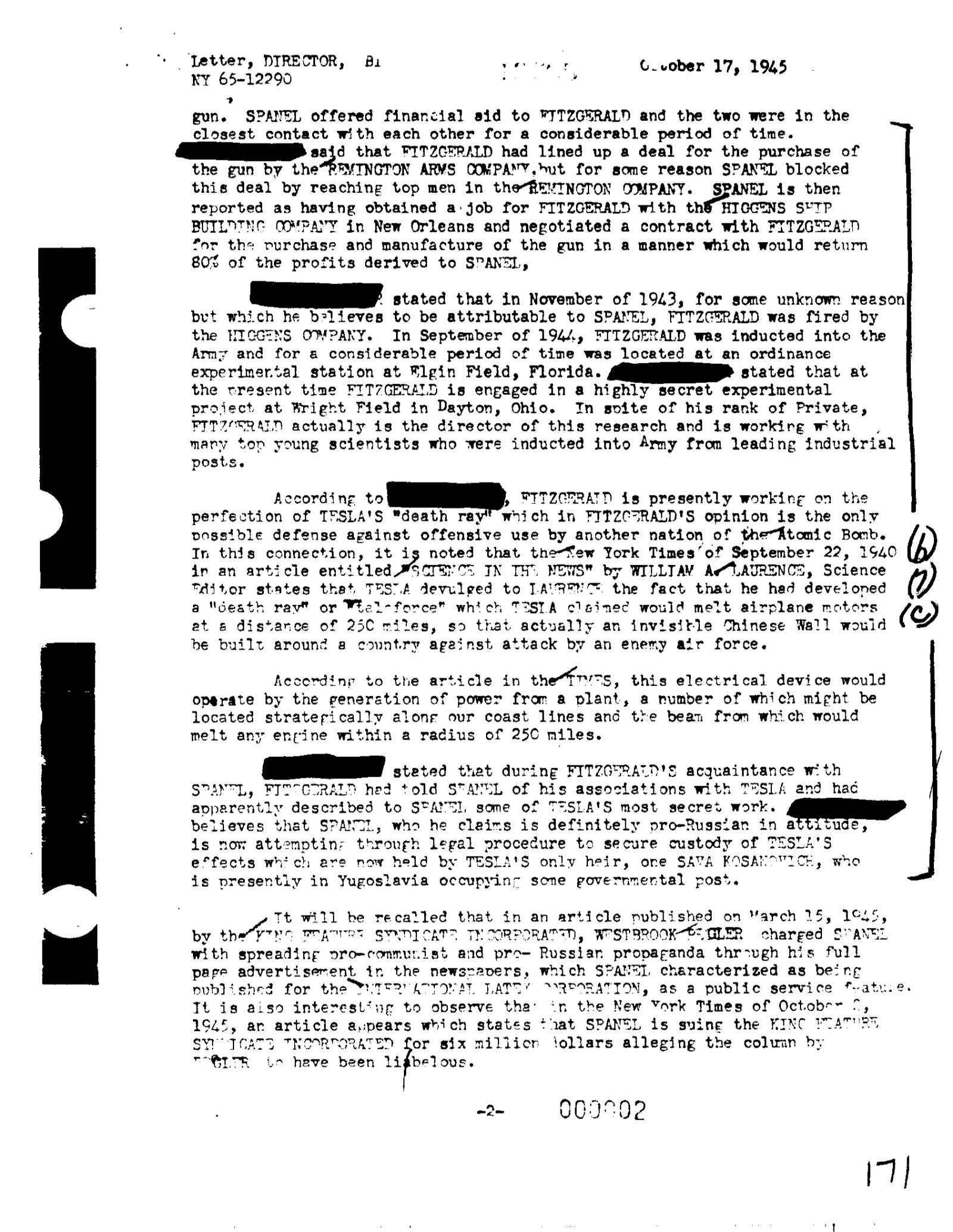 Nikola Tesla FBI Files - Page 171 | Tesla Universe
