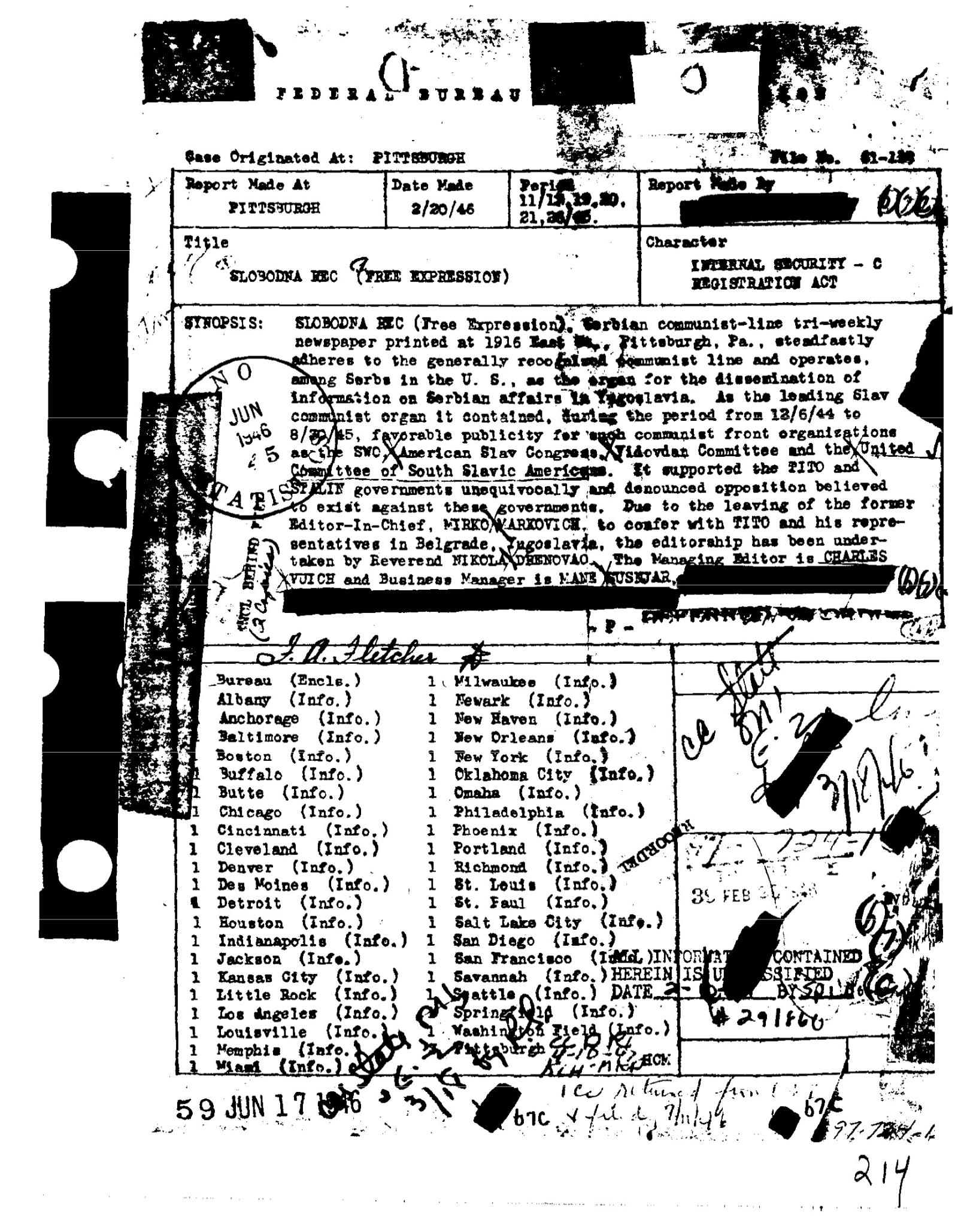 Nikola Tesla FBI Files - Page 214 | Tesla Universe