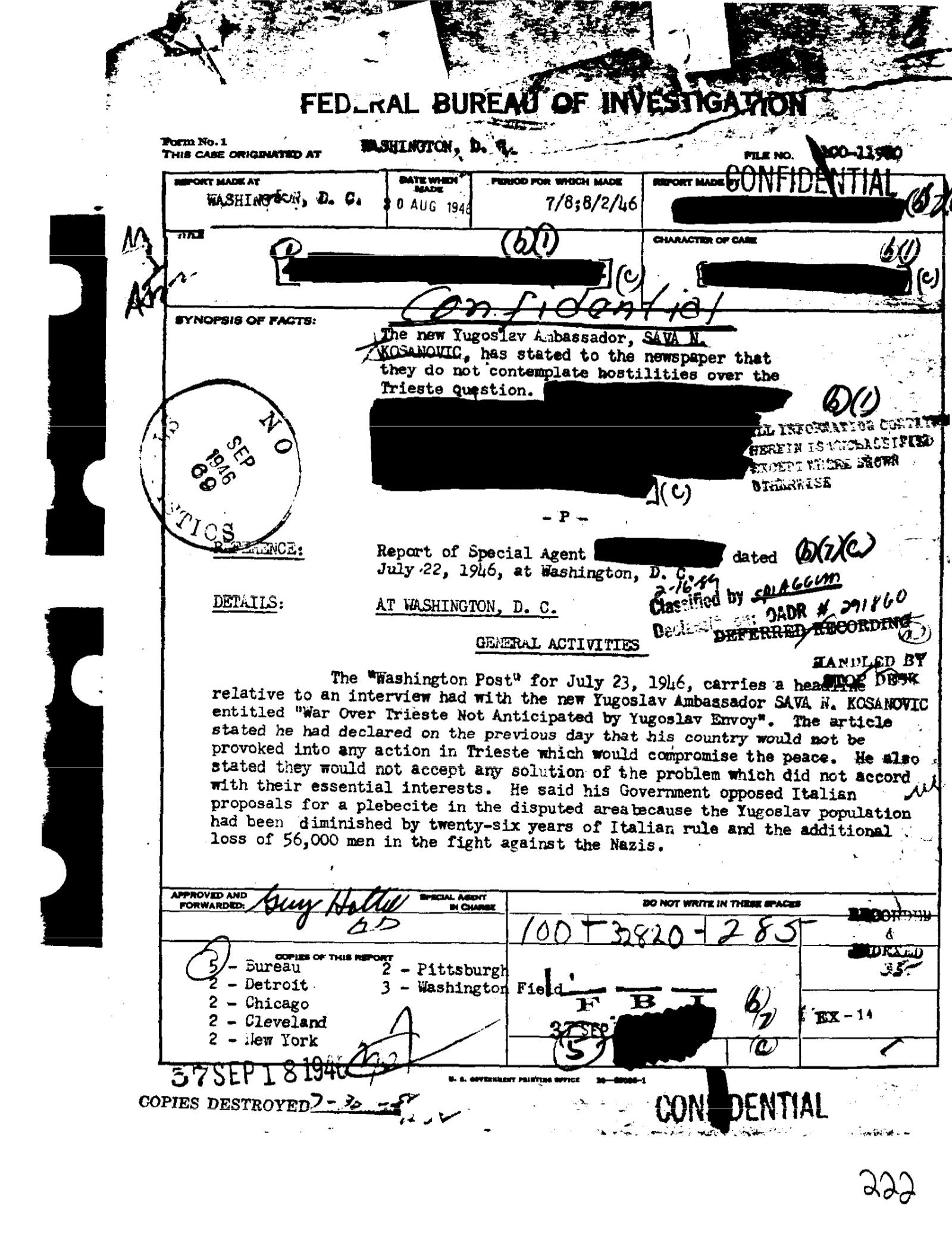 Nikola Tesla FBI Files - Page 222 | Tesla Universe