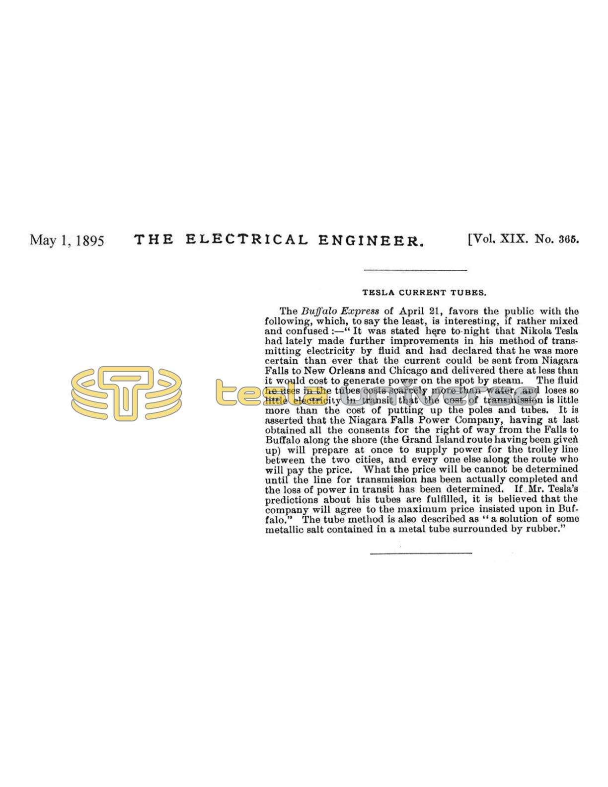 Tesla Current Tubes | Tesla Universe