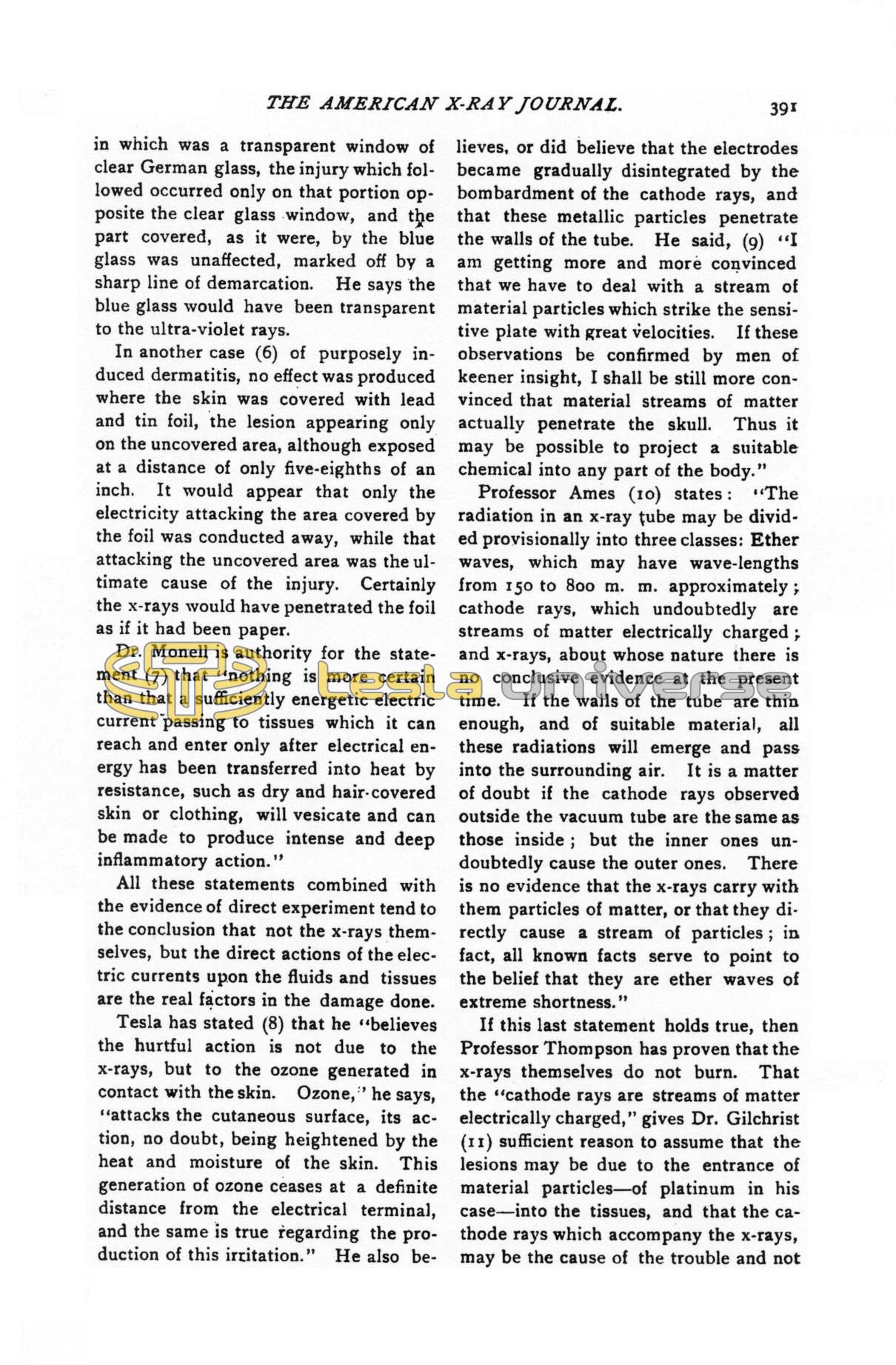 Injurious Effects of the Roentgen Rays - Page 6 | Tesla Universe