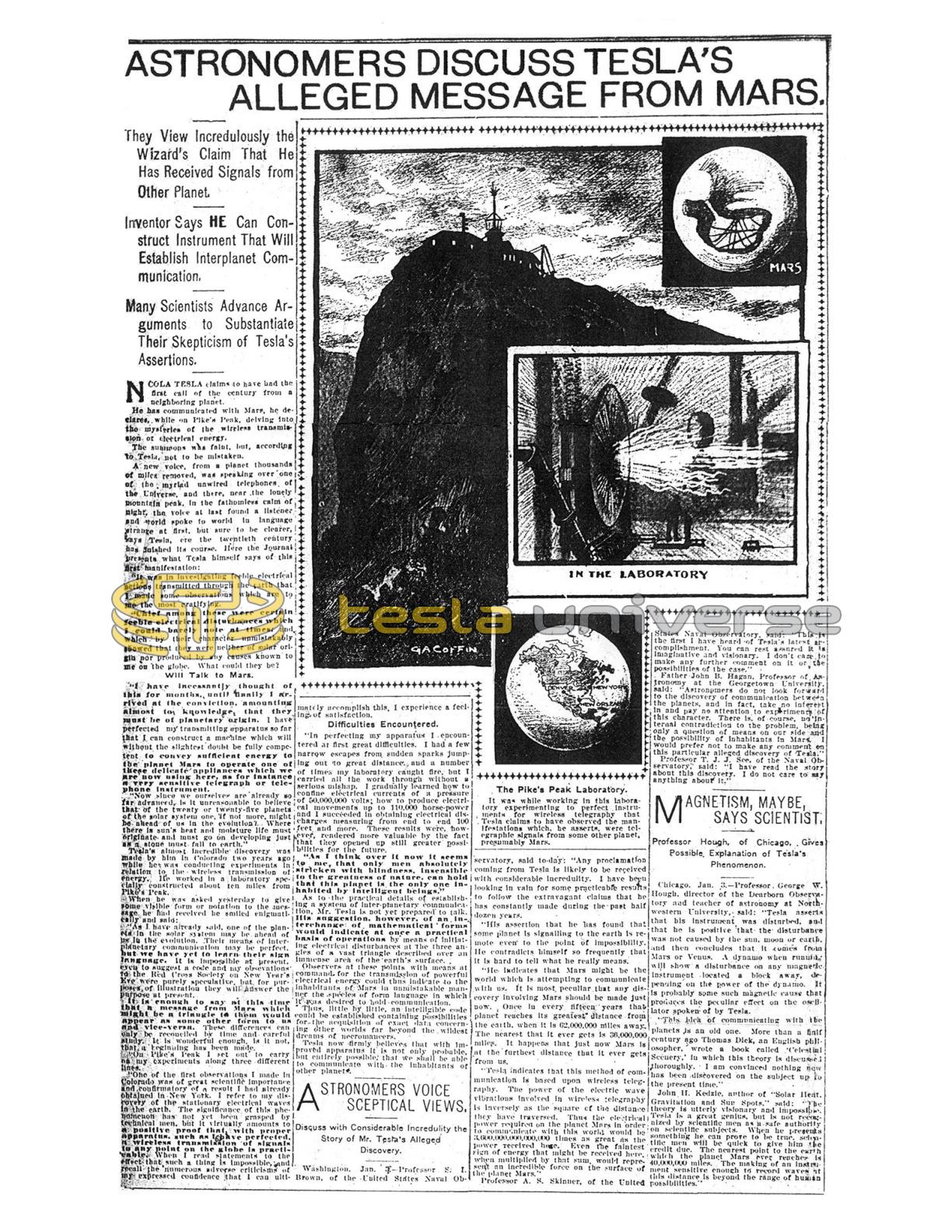 Astronomers Discuss Tesla's Alleged Message From Mars | Tesla Universe