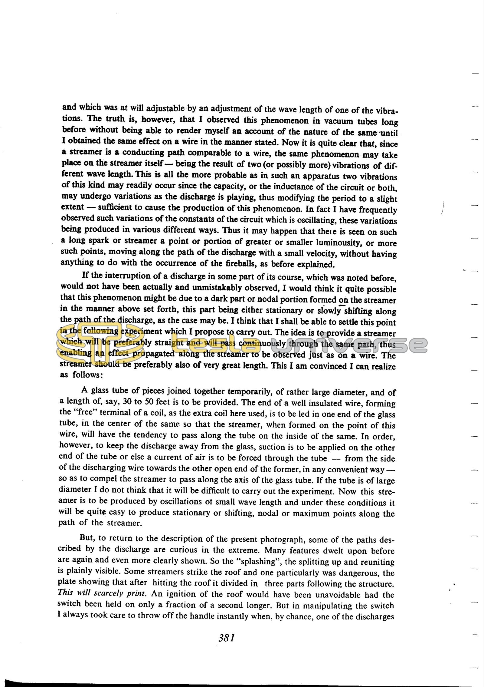 Nikola Tesla: Colorado Springs Notes, 1899-1900 - Page 381 | Tesla Universe