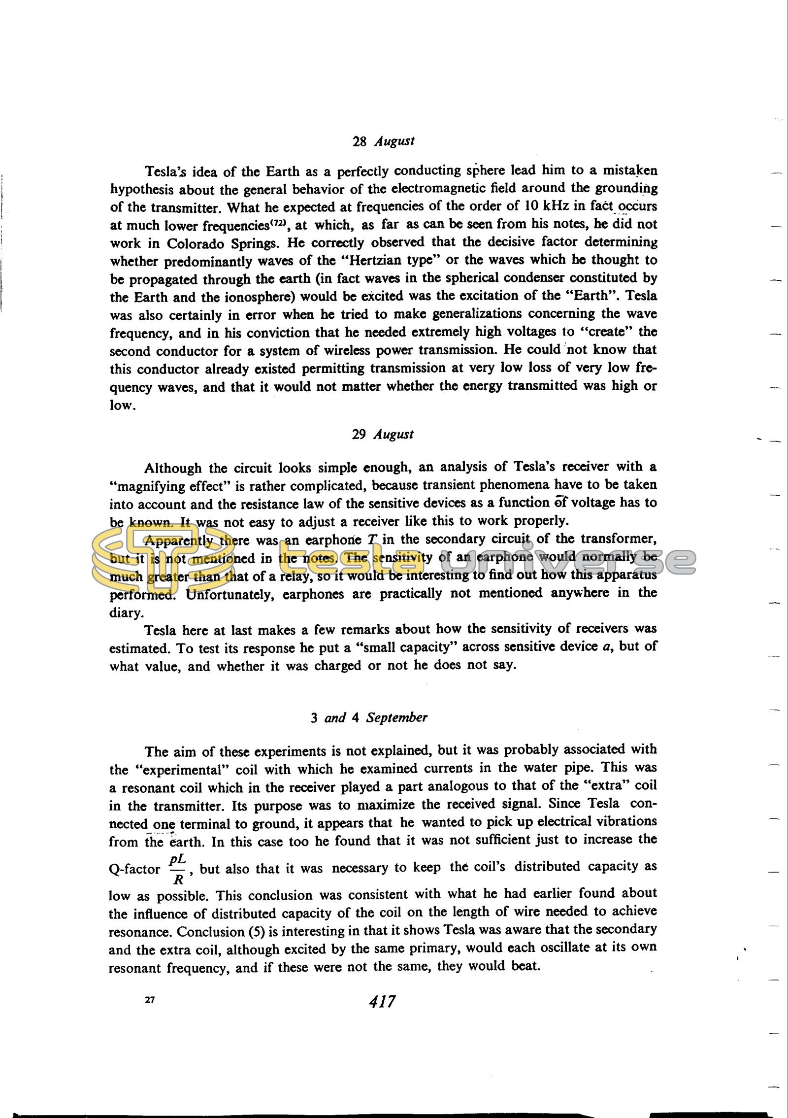 Nikola Tesla: Colorado Springs Notes, 1899-1900 - Page 417 | Tesla Universe