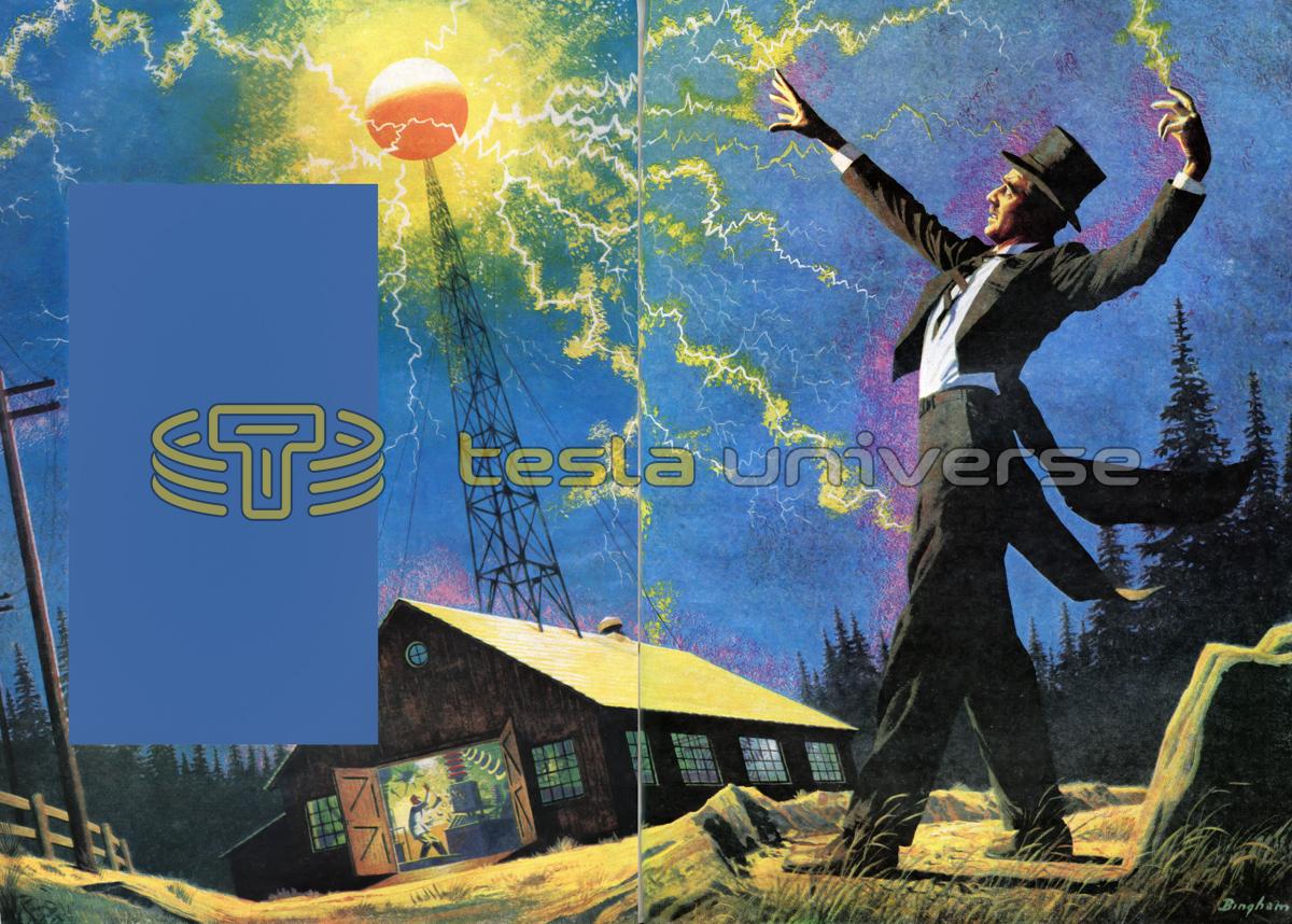 Illustration of Nikola Tesla during his famous experiment in Colorado ... Illustration of Nikola Tesla during his famous experiment in Colorado ...