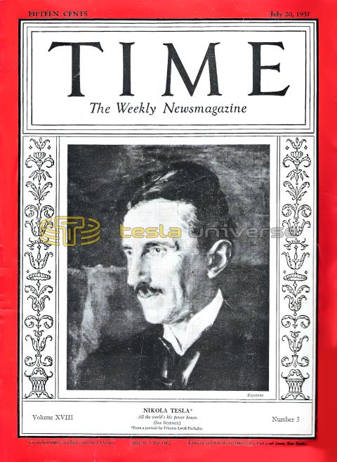 Nikola Tesla cover of Time magazine | Tesla Universe