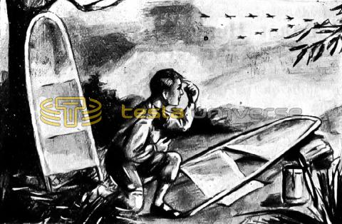 Nikola Tesla as a child observing the flight of birds | Tesla Universe