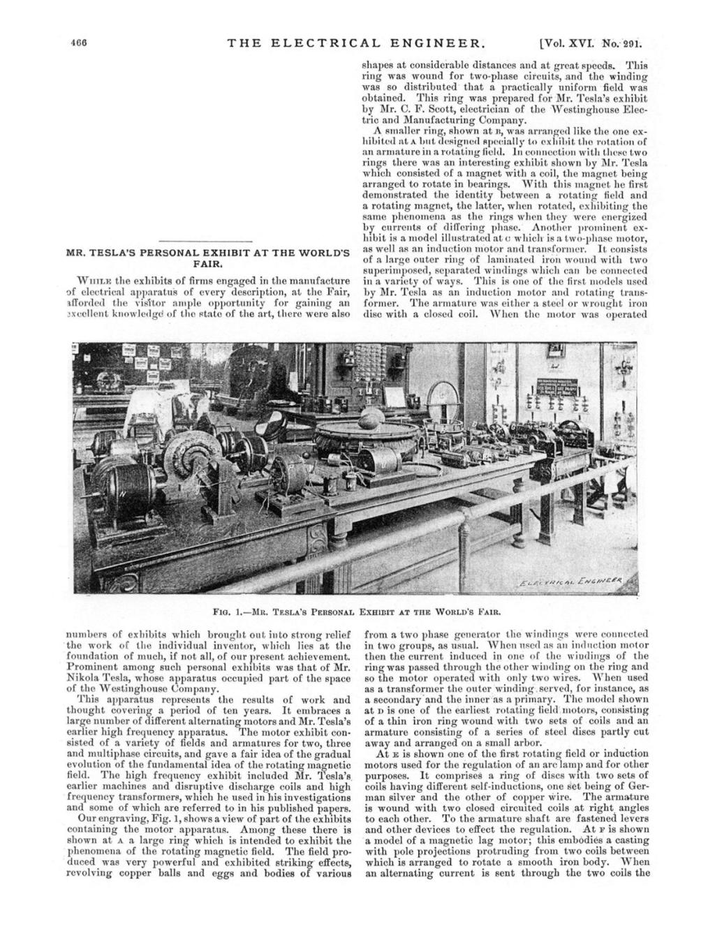 Mr. Tesla's Personal Exhibit at the World’s Fair | Tesla Universe