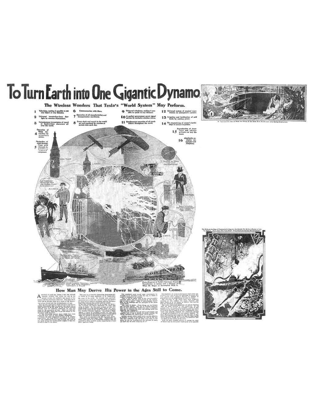 To Turn Earth into One Gigantic Dynamo | Tesla Universe