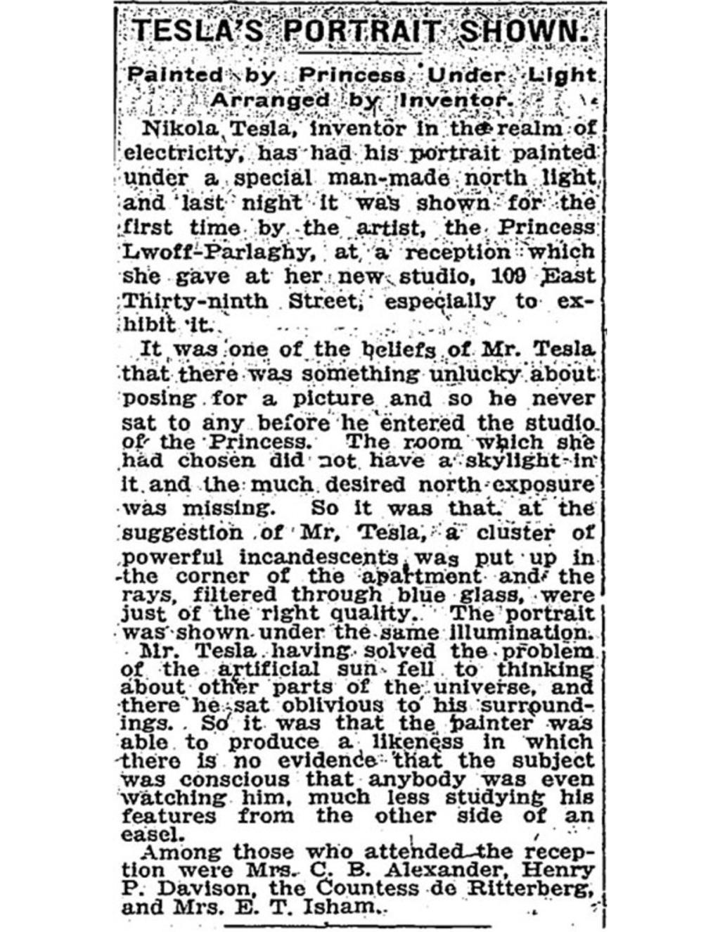 Tesla's Portrait Shown | Tesla Universe