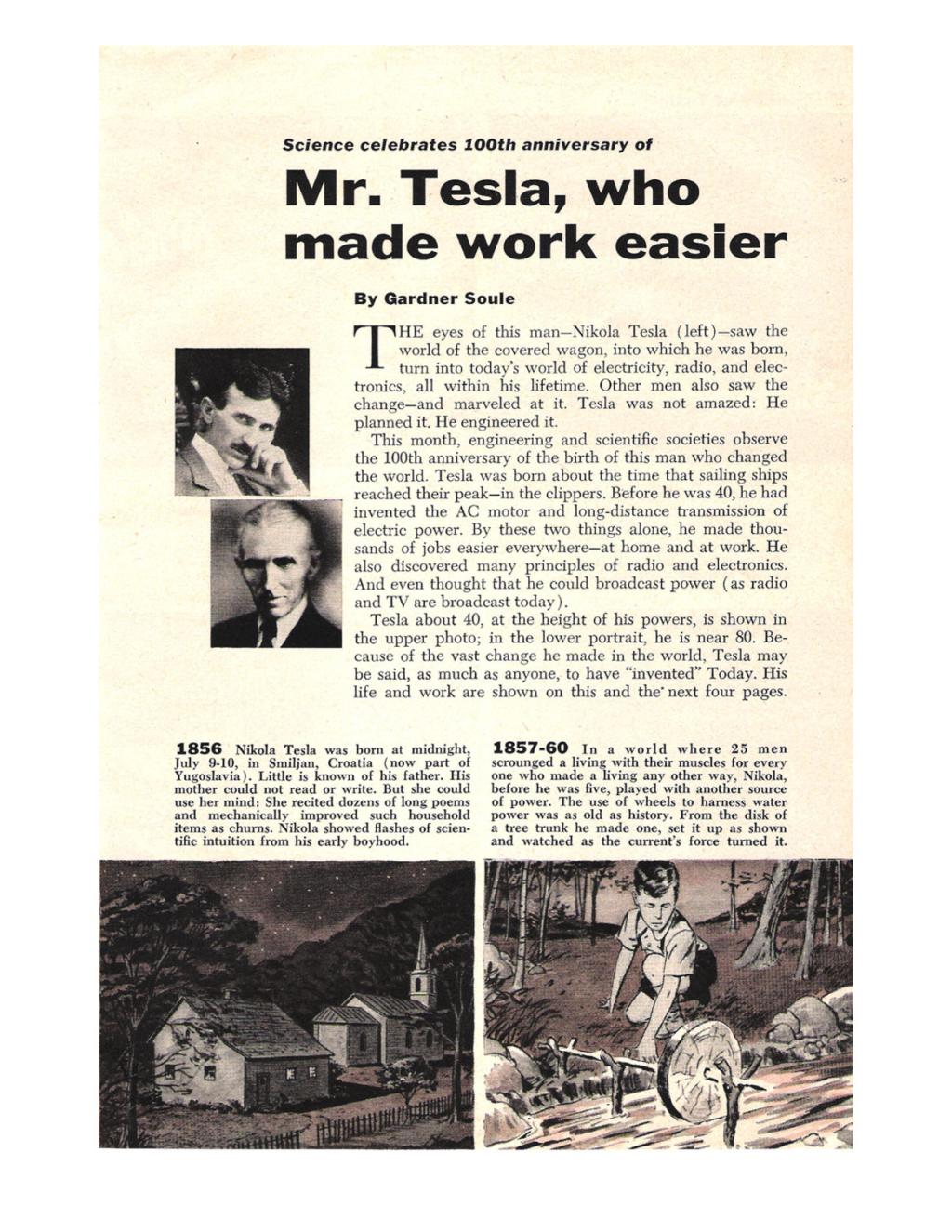 Mr. Tesla, the Man Who Made Work Easier | Tesla Universe