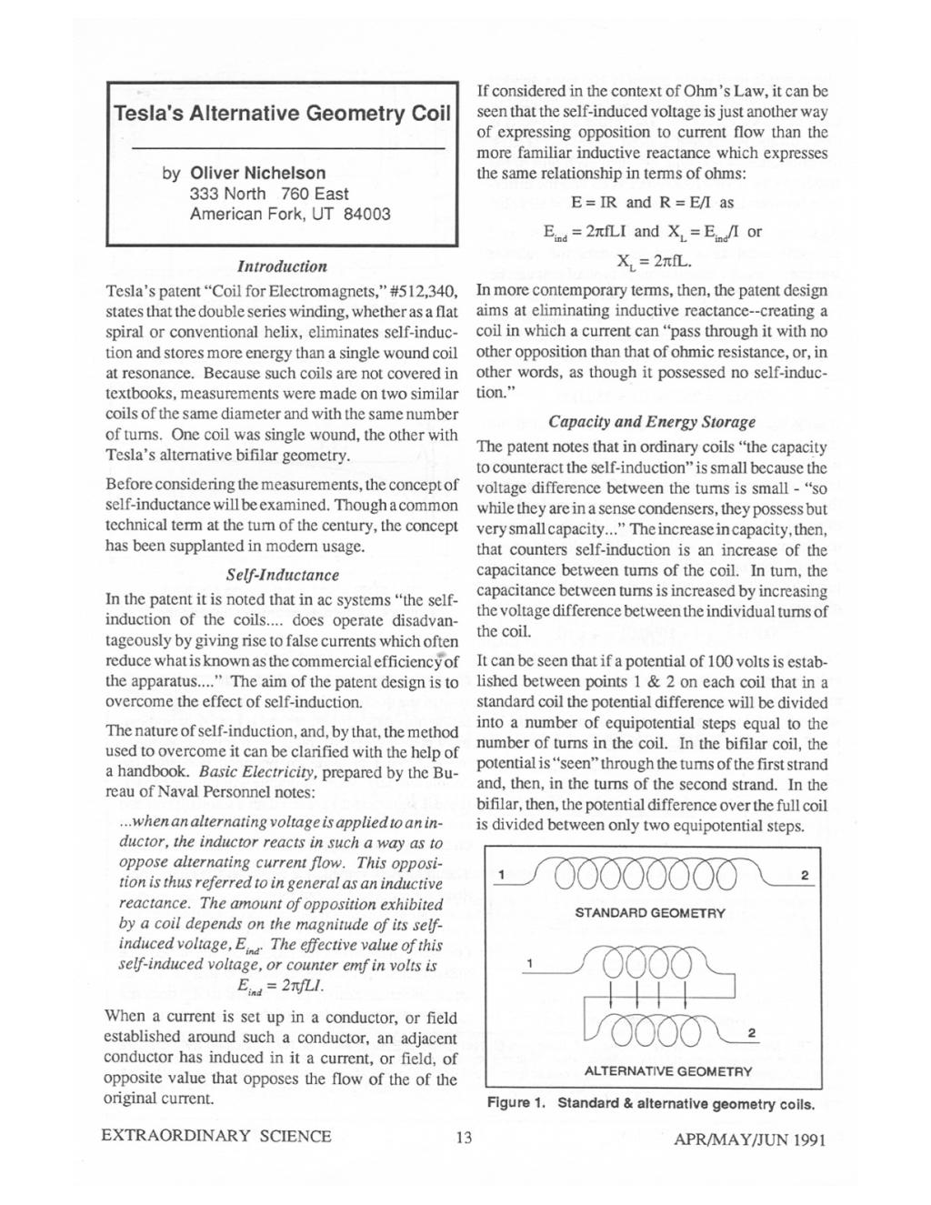 Tesla’s Alternative Geometry Coil | Tesla Universe