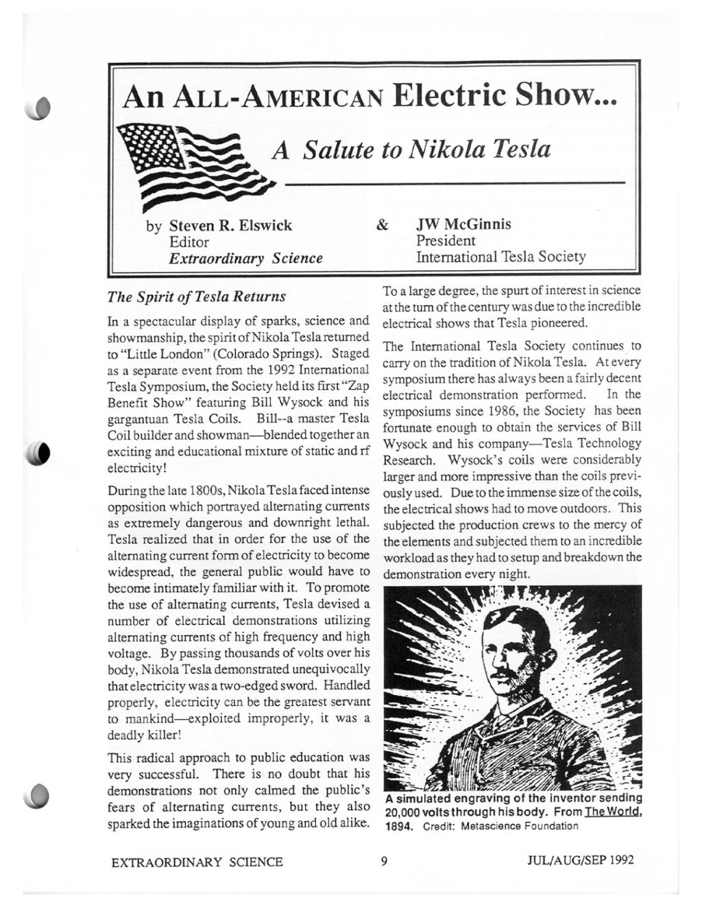 An All-American Electric Show: A Salute to Nikola Tesla | Tesla Universe