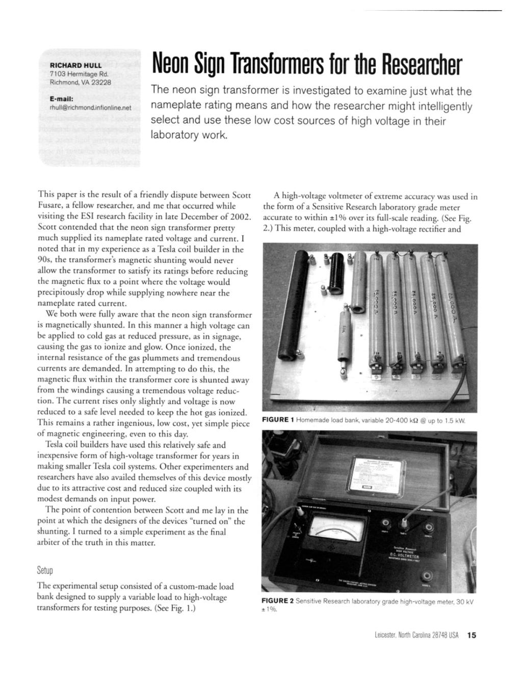 Tesla Coil High Potential, Alternating E-field Electrostatic Charge ...
