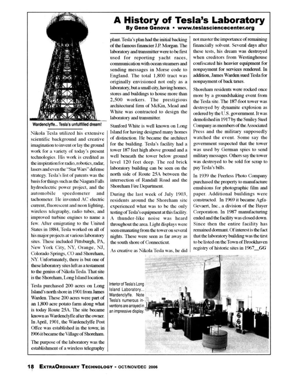 A History of Tesla's Laboratory | Tesla Universe