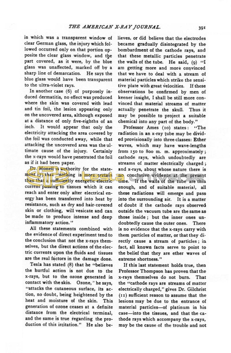 Injurious Effects of the Roentgen Rays - Page 6 | Tesla Universe