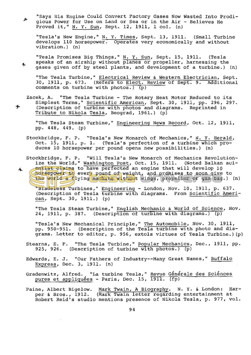 Dr. Nikola Tesla Bibliography - Page 94 | Tesla Universe