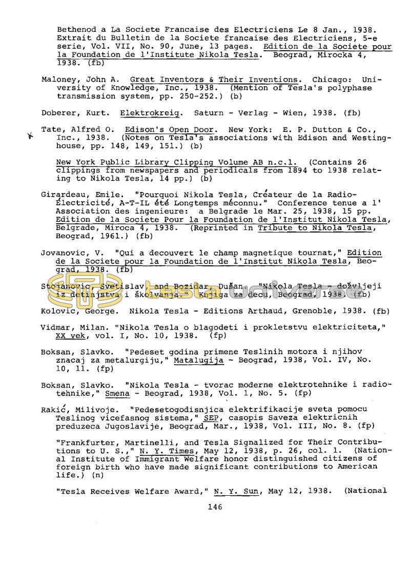 Dr. Nikola Tesla Bibliography - Page 146 | Tesla Universe