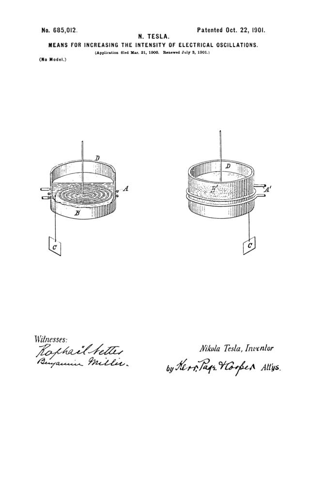 Nikola Tesla Patents