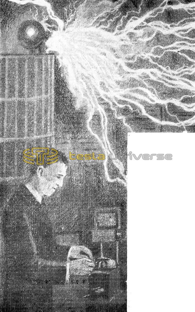 Illustration of Nikola Tesla in his Colorado Springs lab | Tesla Universe