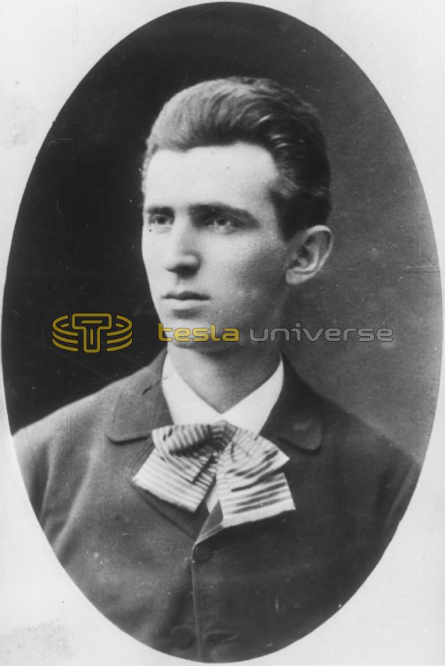 Portrait of Nikola Tesla in 1879 at age twenty-three | Tesla Universe