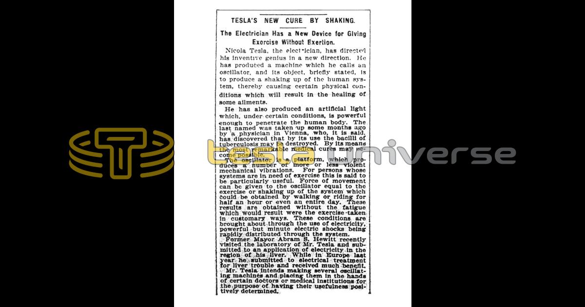 Tesla's New Cure by Shaking | Tesla Universe