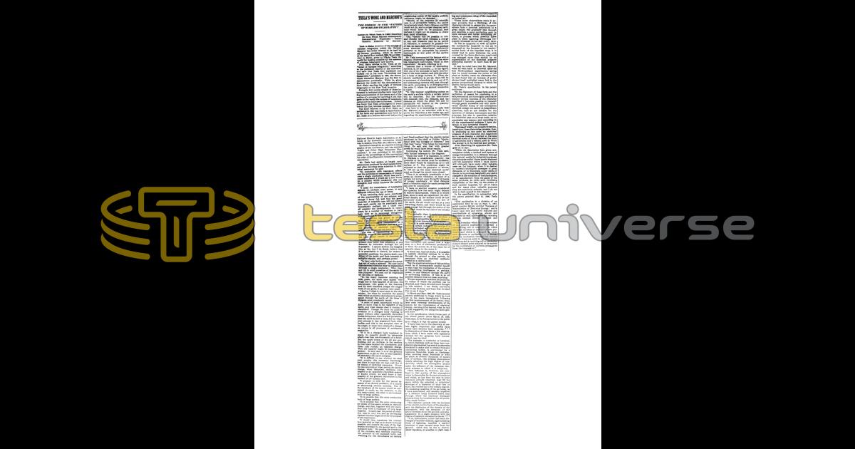 Tesla's Work and Marconi's - The Former is the "Father of Wireless ...