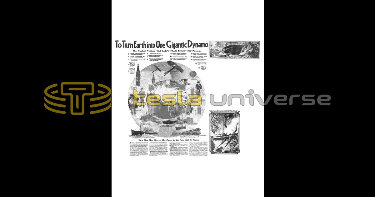 To Turn Earth into One Gigantic Dynamo | Tesla Universe