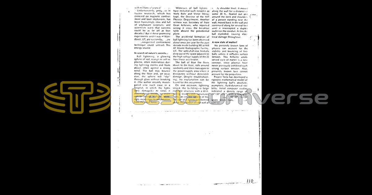 Nikola Tesla FBI Files - Page 110 | Tesla Universe