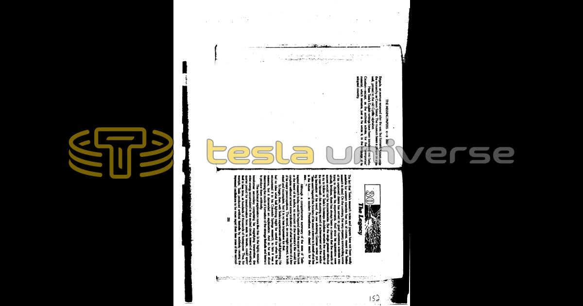 Nikola Tesla FBI Files - Page 152 | Tesla Universe