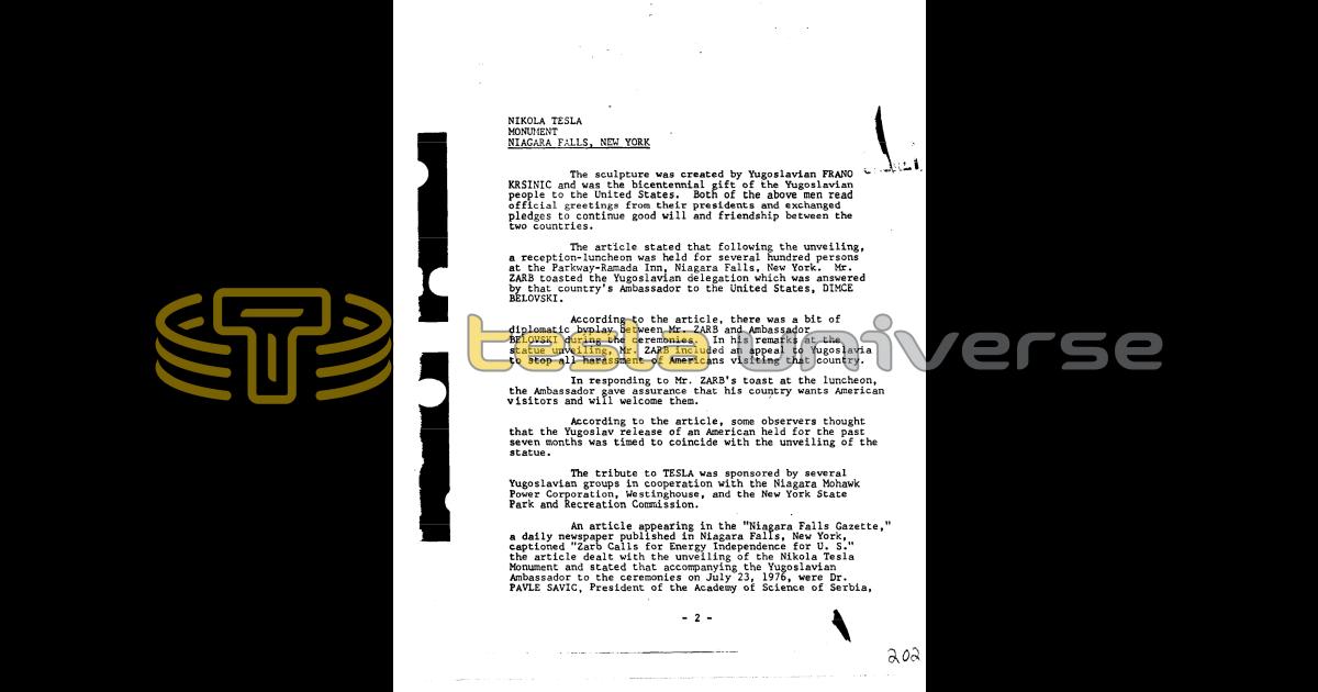 Nikola Tesla FBI Files - Page 202 | Tesla Universe