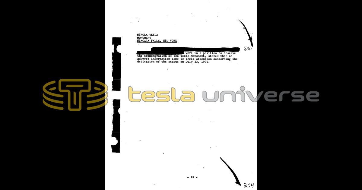 Nikola Tesla FBI Files - Page 204 | Tesla Universe