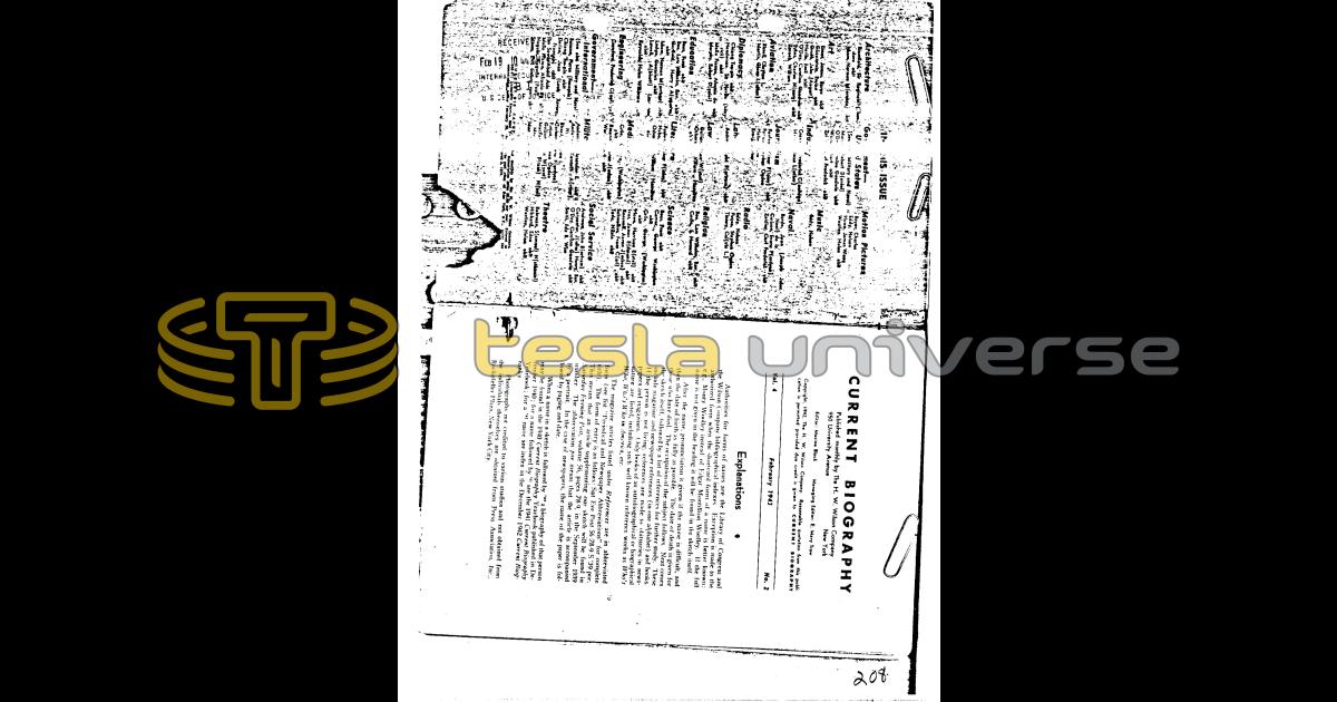 Nikola Tesla FBI Files - Page 208 | Tesla Universe