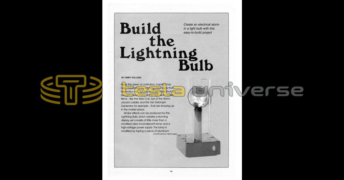 Build the Lightning Bulb | Tesla Universe